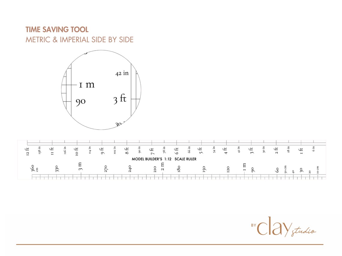 Dollhouse Builder's 1:12 Scale Ruler SVG | Laser Cutting Files | DIY ...