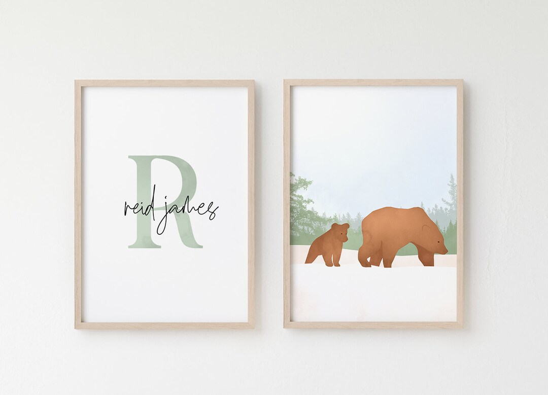 Personalised Baby Name Printable Custom Nursery Name Poster - Etsy