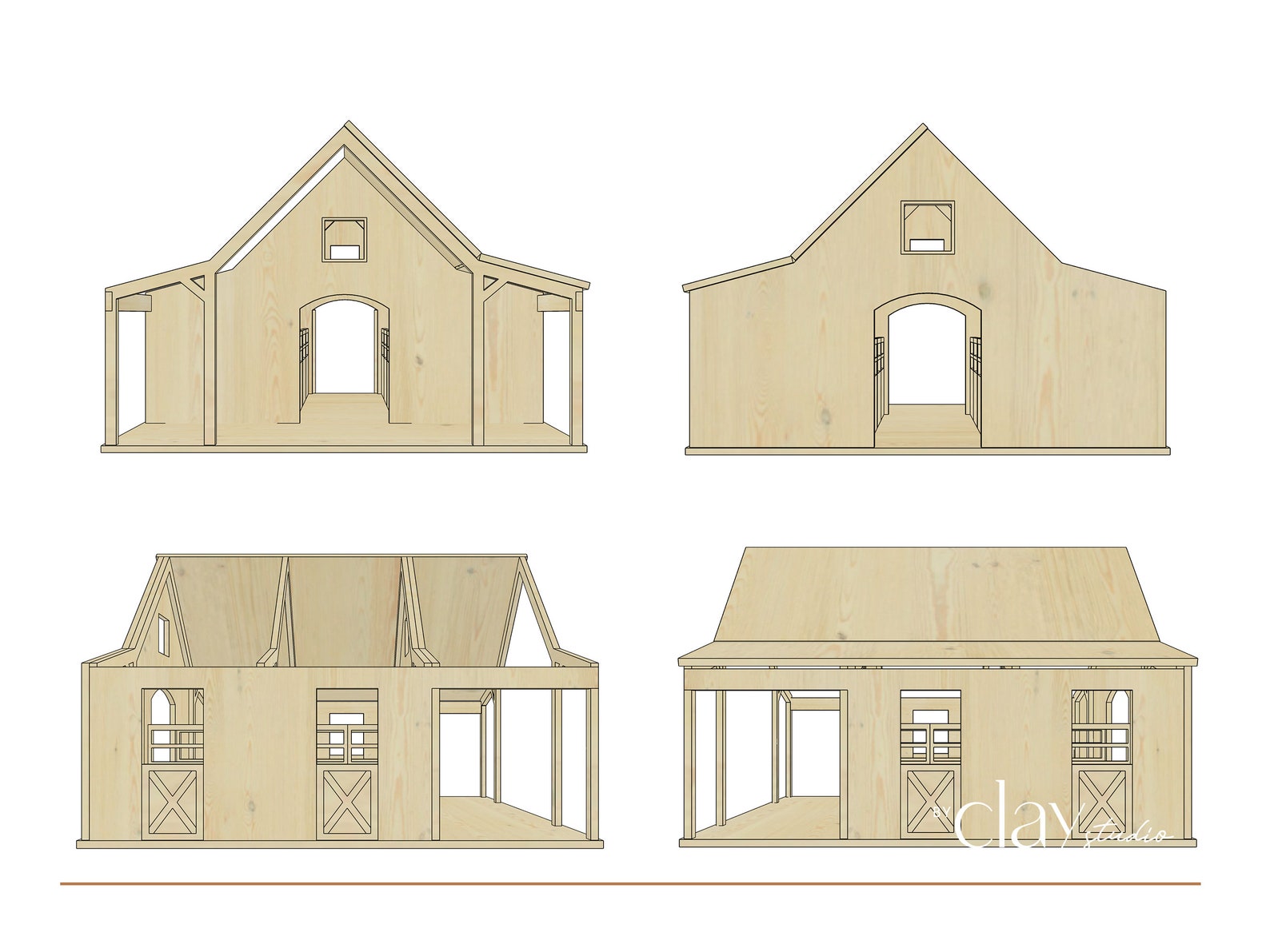 Miniature Horse Stables SVG | Farmhouse Toy Barn | Laser Cut File | DIY ...