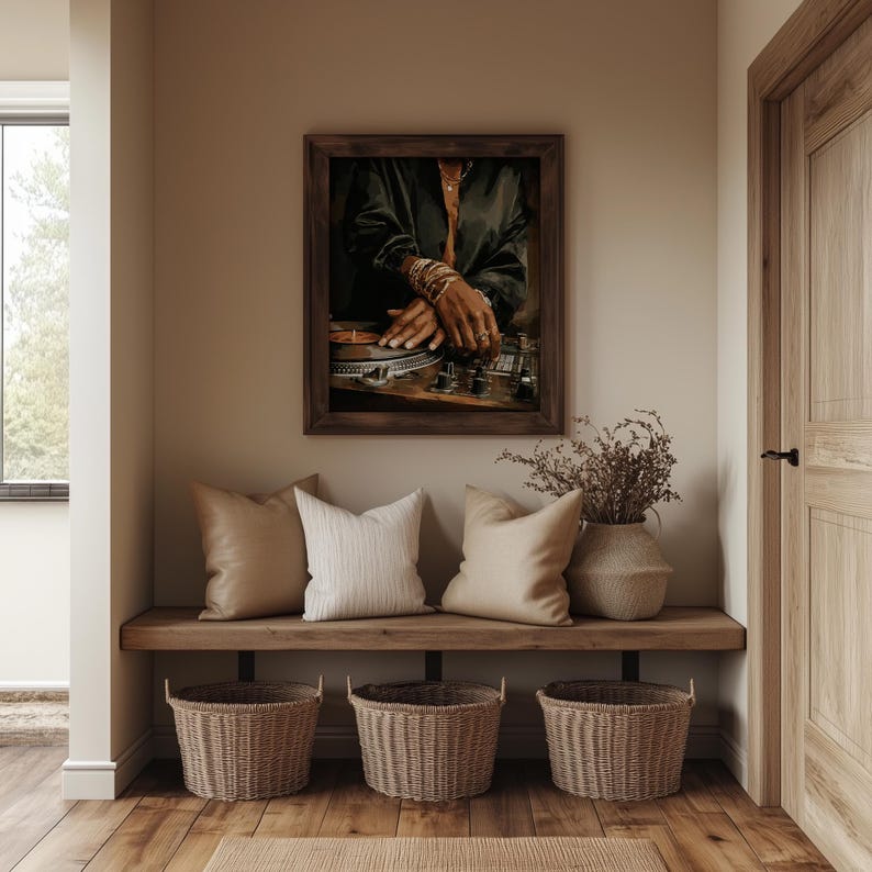 Afro Wall Art: Vintage Black Hands, Gold Jewelry, Retro Street Style ...