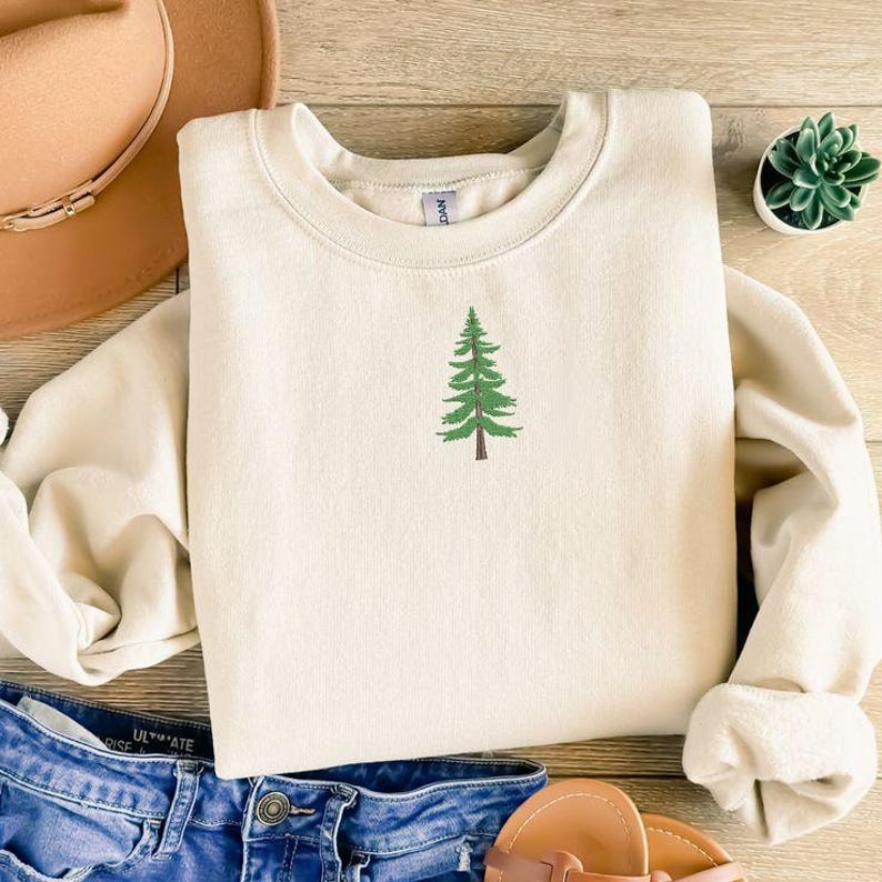 Mini Pine Tree Embroidery Design Bundle, Evergreen Tree Machine ...