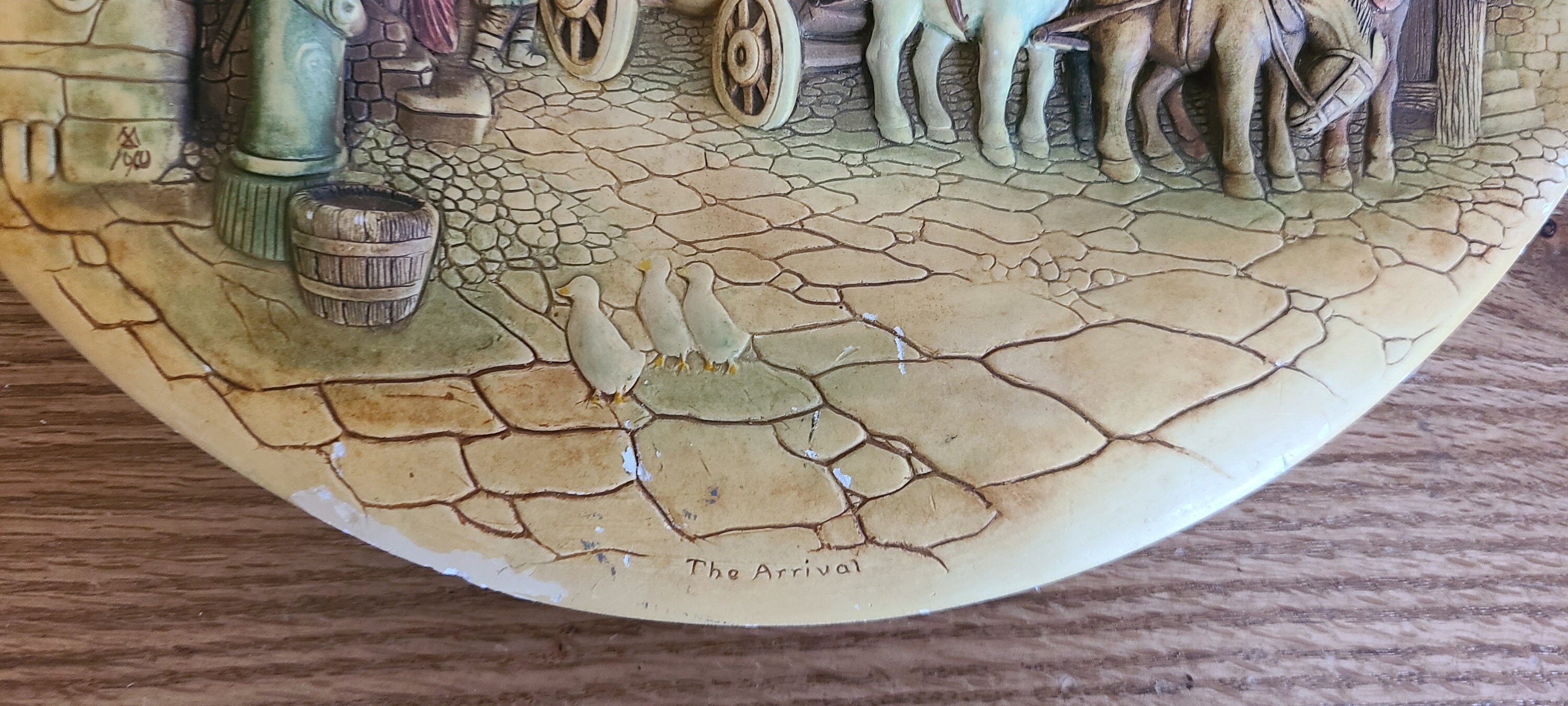 Vintage Bossons Hand Painted Mint Plate Arrival Made by W H Bossons Ltd ...