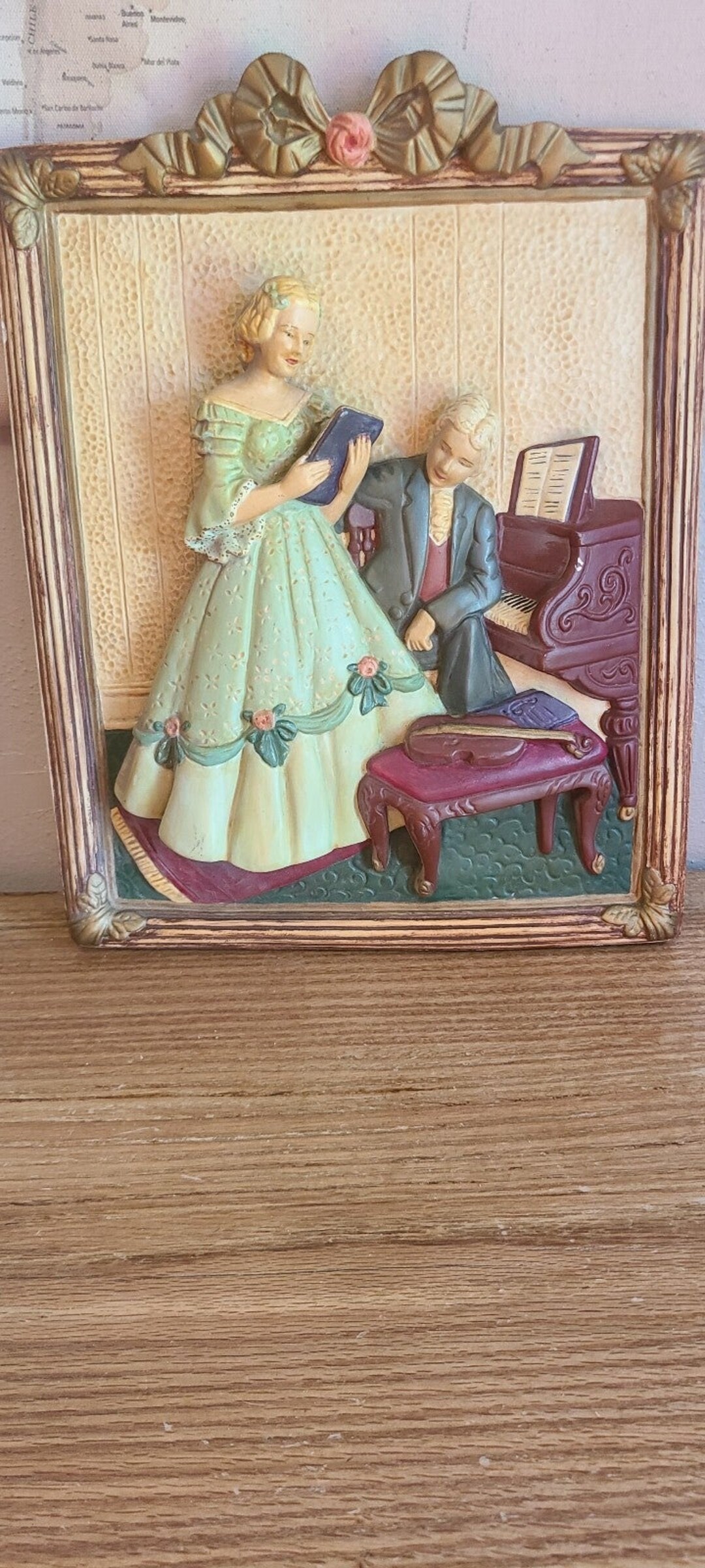 Vintage Victorian Chalkware Art 3D "a Teacher and a Student" - Etsy
