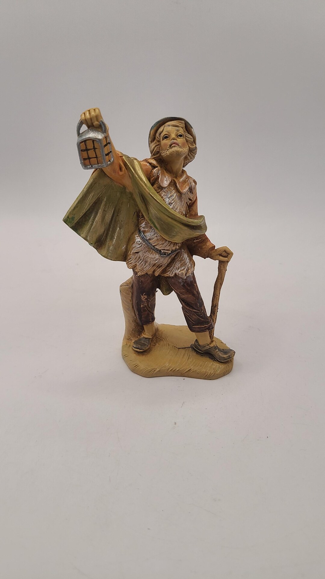 Vintage Depose Italy Man With Cane Holding Lantern Figurine Home Décor ...