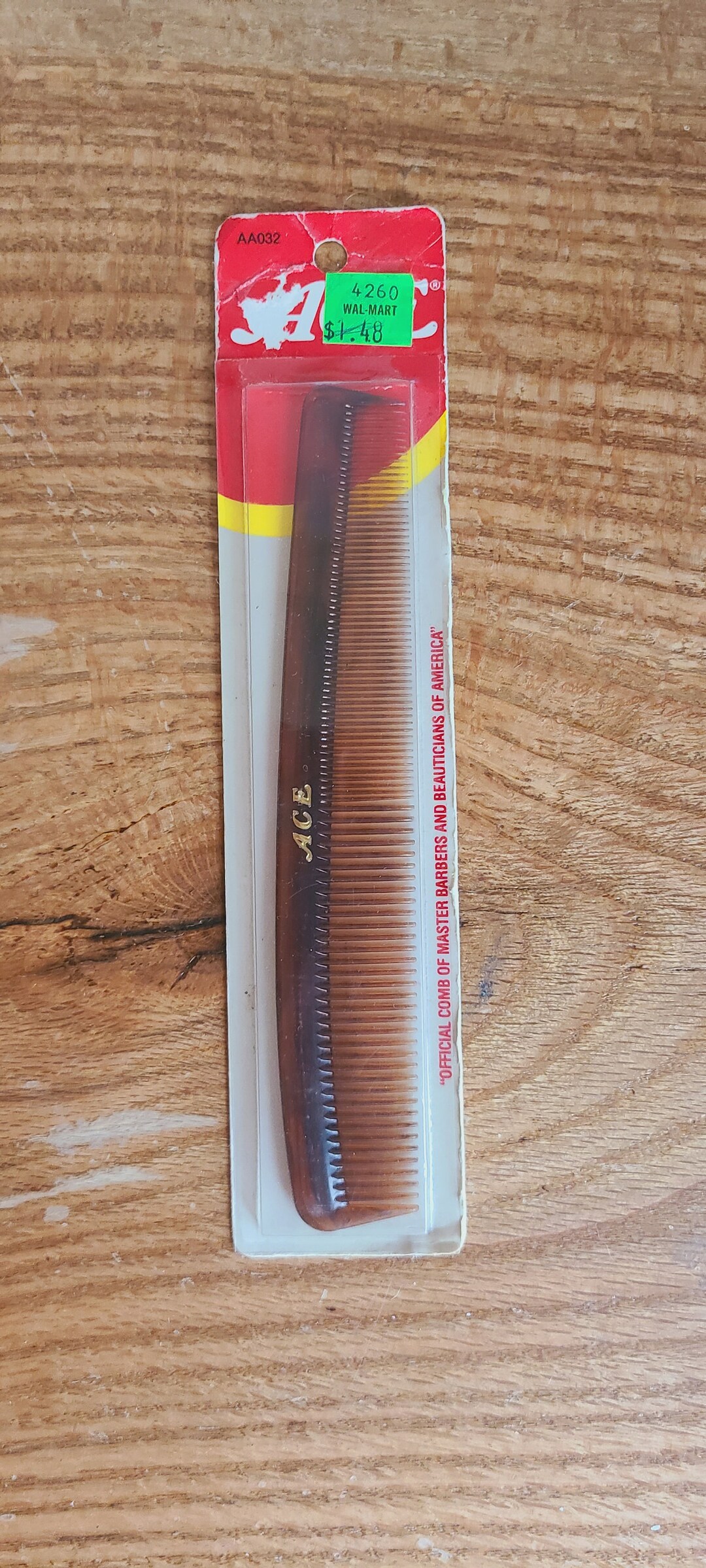 Vintage Ace Hair Comb ACE Plastic Comb, Hair Accessories, Tortoise ...