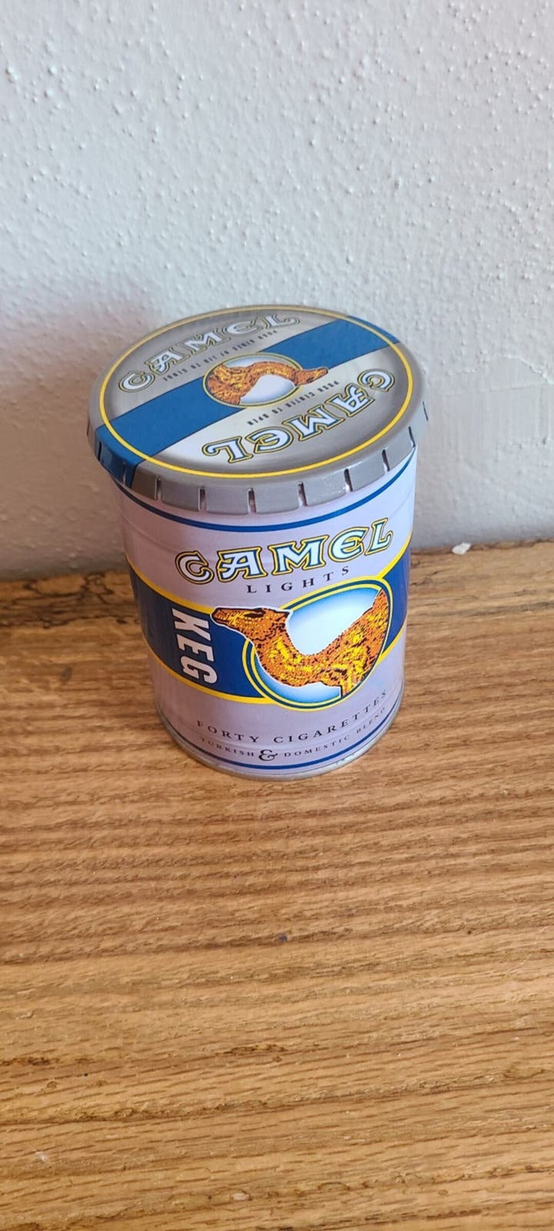 Vintage Camel Keg Cigarette Tin, a Tobacco Advertisement 40 Count Pop ...