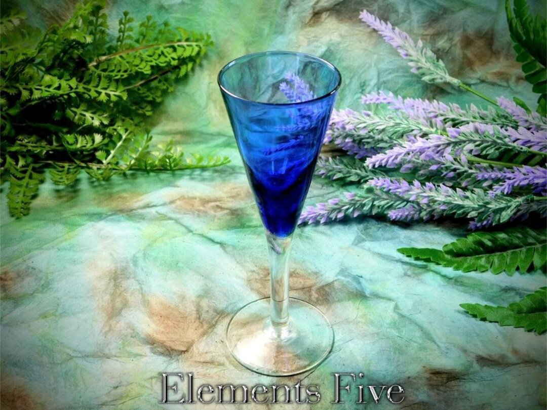Little Blue Chalice, Very Small Glass Chalice in Royal Blue, Vintage ...