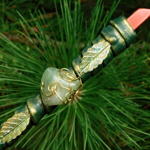Sun Magic Wand Crystal Wand With Sun Totem Witch Wand With - Etsy