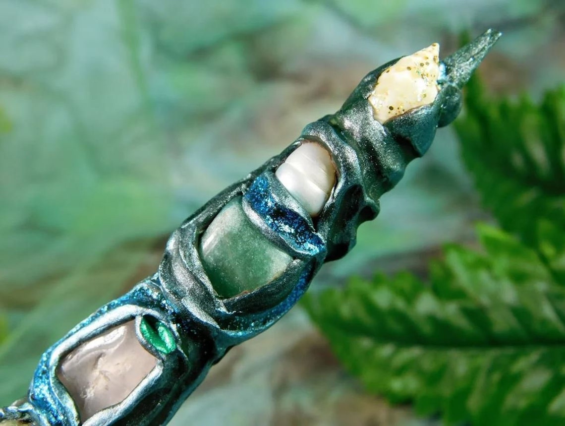 Wand Dolphin Wand Ocean Magic Dolphin Totem Wand Crystal - Etsy