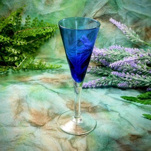 Little Blue Chalice, Very Small Glass Chalice in Royal Blue, Vintage ...