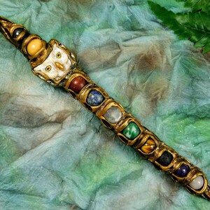 Crystal Wand With Owl Totem, Snowy Owl Wand With Red Jasper, Sodalite ...