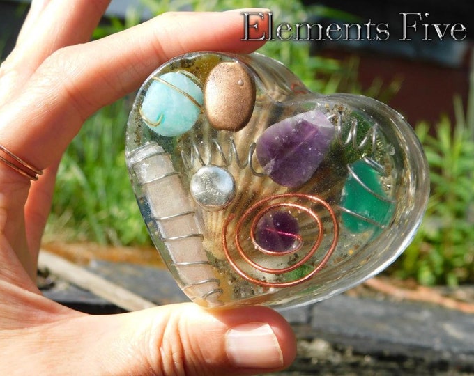 Orgonite Heart, Orgone Energy Crystal Healing Heart, Orgone Energy ...