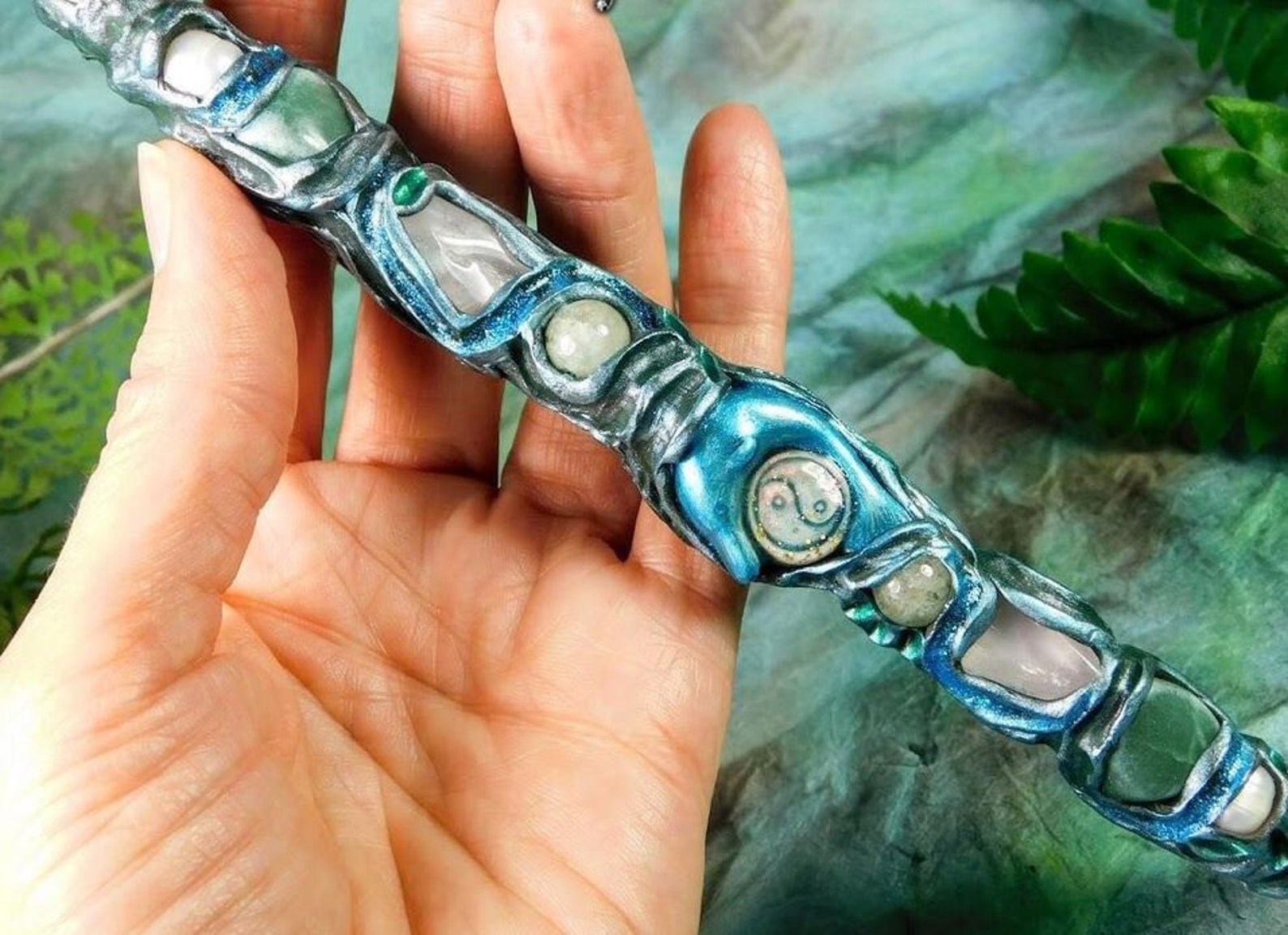 Wand Dolphin Wand Ocean Magic Dolphin Totem Wand Crystal - Etsy