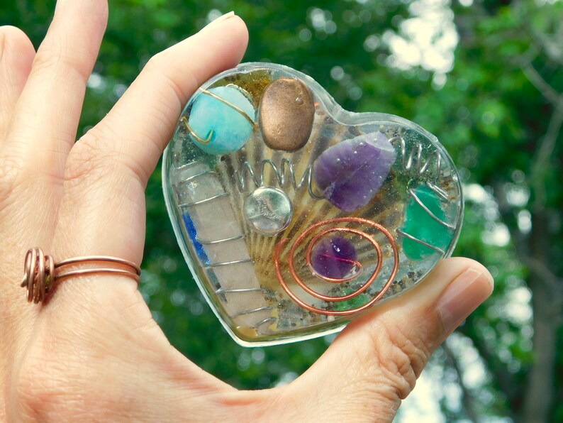 Orgonite Heart Orgone Energy Crystal Healing Heart Orgone - Etsy