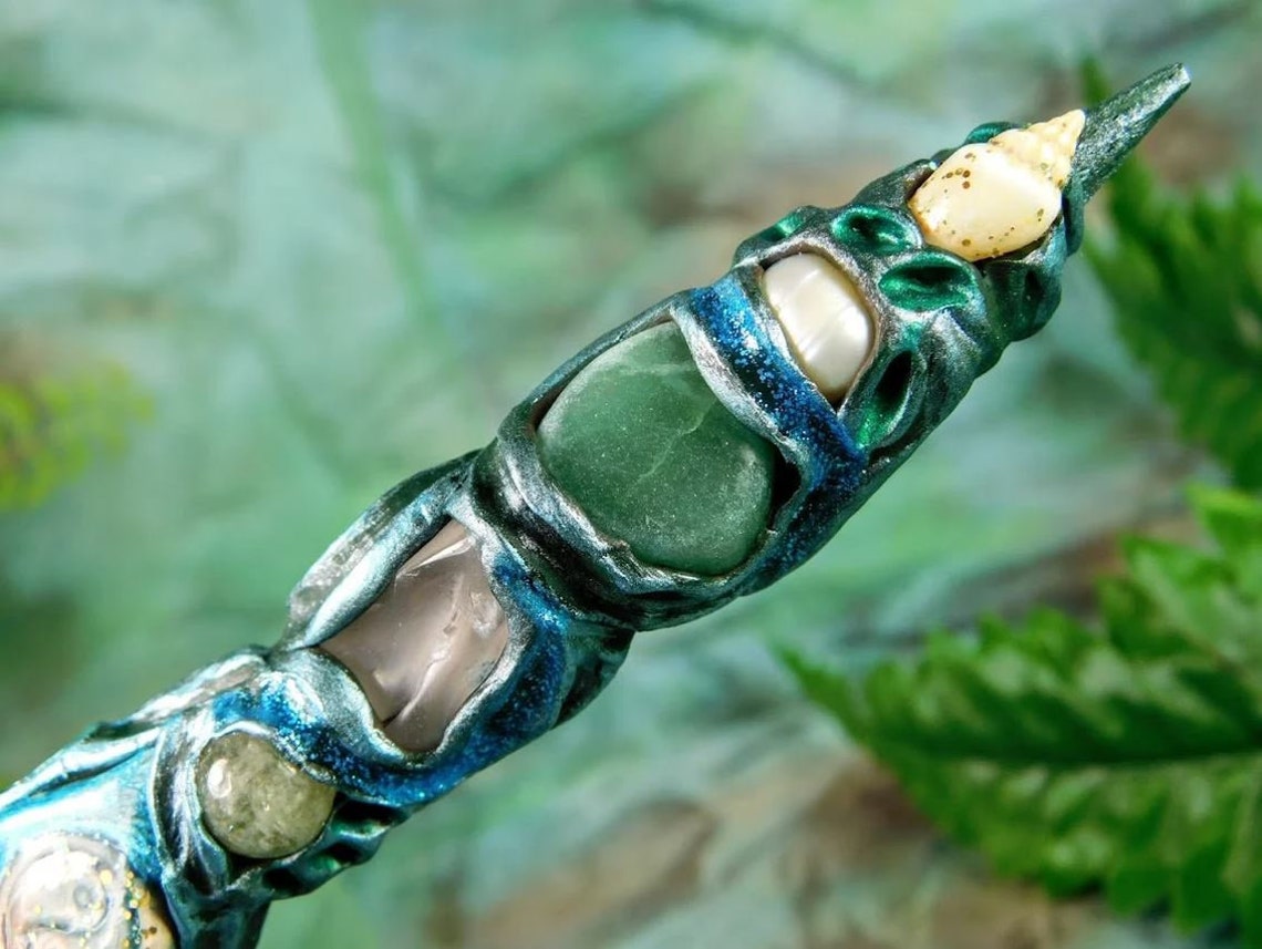 Wand Dolphin Wand Ocean Magic Dolphin Totem Wand Crystal - Etsy