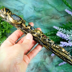 Crystal Wand With Raven Totem Raven Wand With Aventurine Red - Etsy