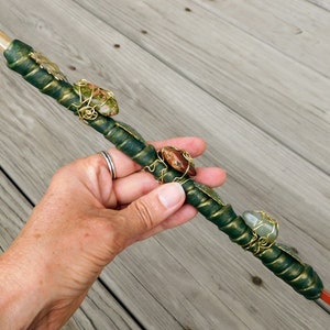 Sun Magic Wand Crystal Wand With Sun Totem Witch Wand With - Etsy