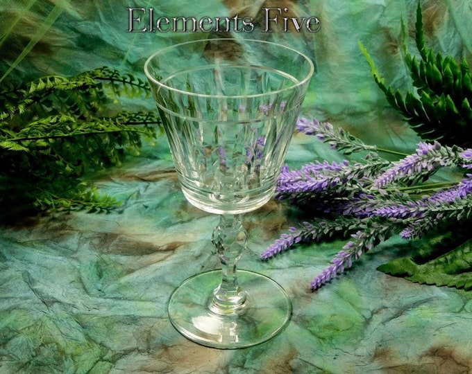 Crystal Chalice Clear Crystal Glass Chalice Vintage Leaded Crystal Goblet Large Cut Crystal