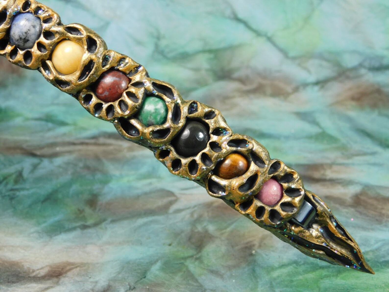 Crystal Wand With Raven Totem Raven Wand With Aventurine Red - Etsy