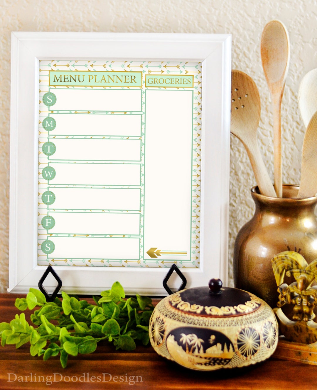 Weekly Menu Board - Menu Planner Printable - Dry Erase Menu - Menu ...