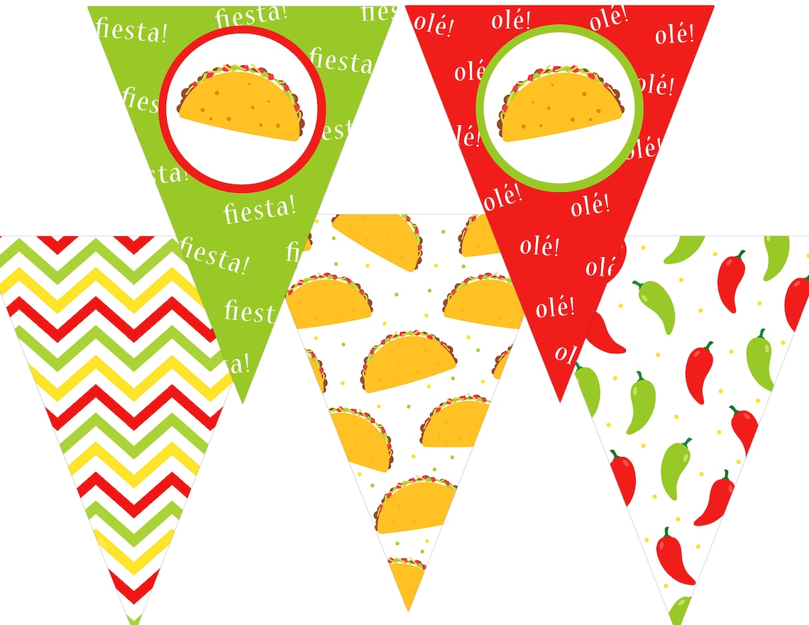 Taco Banner Printable Taco Banner Taco Bar Taco Party | Etsy