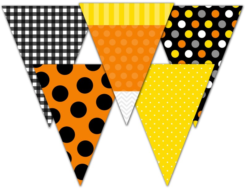 Candy Corn Banner Halloween Banner Printable Halloween - Etsy