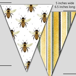 Bee Pennant Banner - Bee Birthday Party - Bumble Bee Bunting - First ...