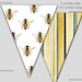 Bee Pennant Banner Bee Birthday Party Bumble Bee Bunting - Etsy