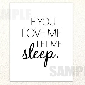 Let Me Sleep - Bedroom Printable - Bedroom Art - Mom Printable - Gift ...