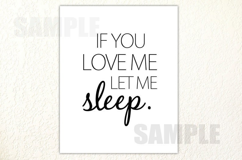 Let Me Sleep Bedroom Printable Bedroom Art Mom Printable - Etsy