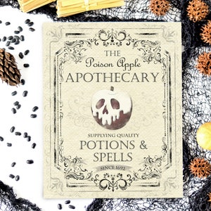 Apothecary Sign - Halloween Print - Halloween Decor - Potions and ...