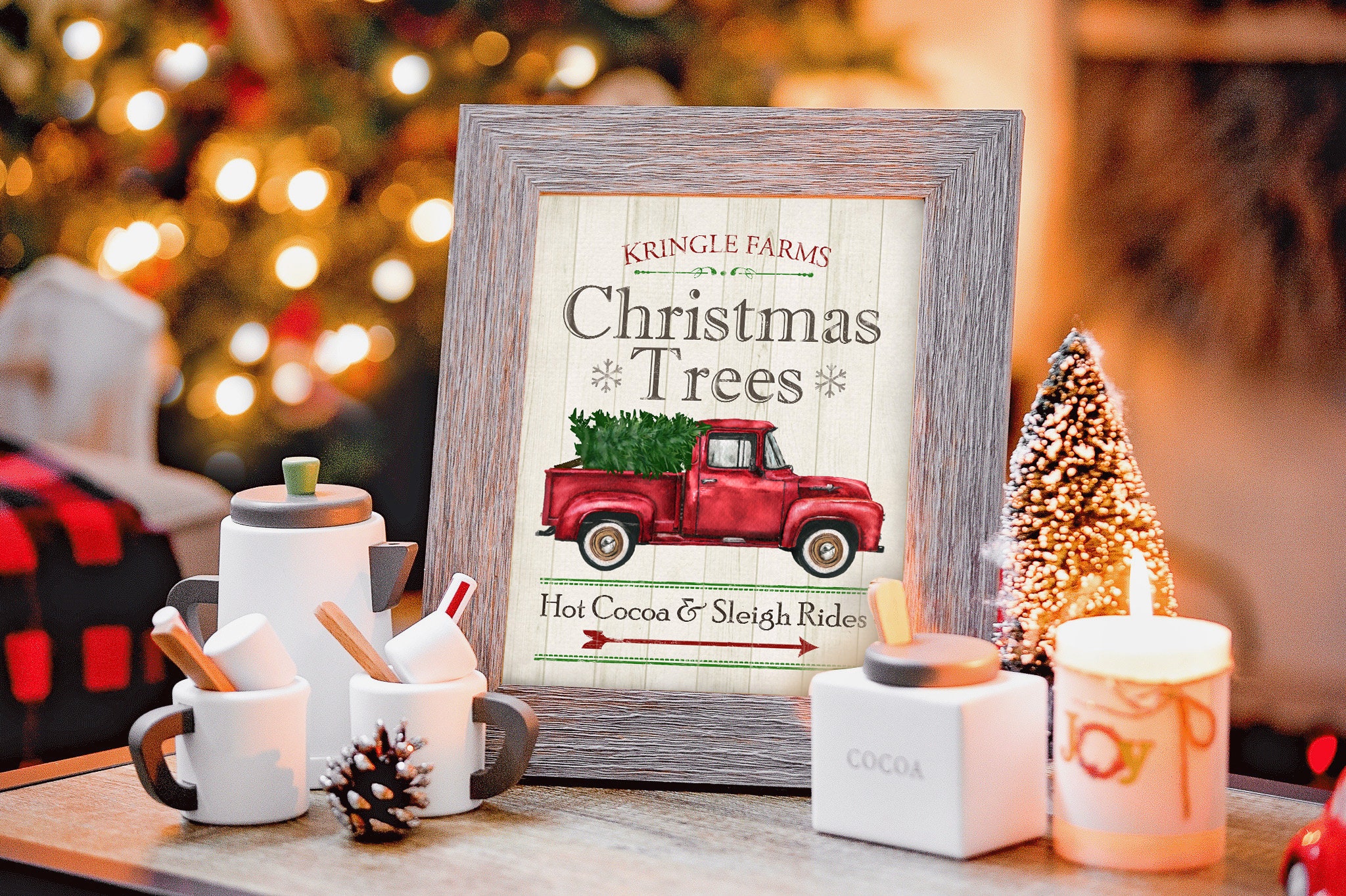 Vintage Christmas Printable Farmhouse Christmas Printable | Etsy