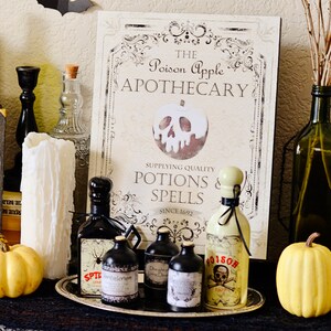Apothecary Sign - Halloween Print - Halloween Decor - Potions and ...