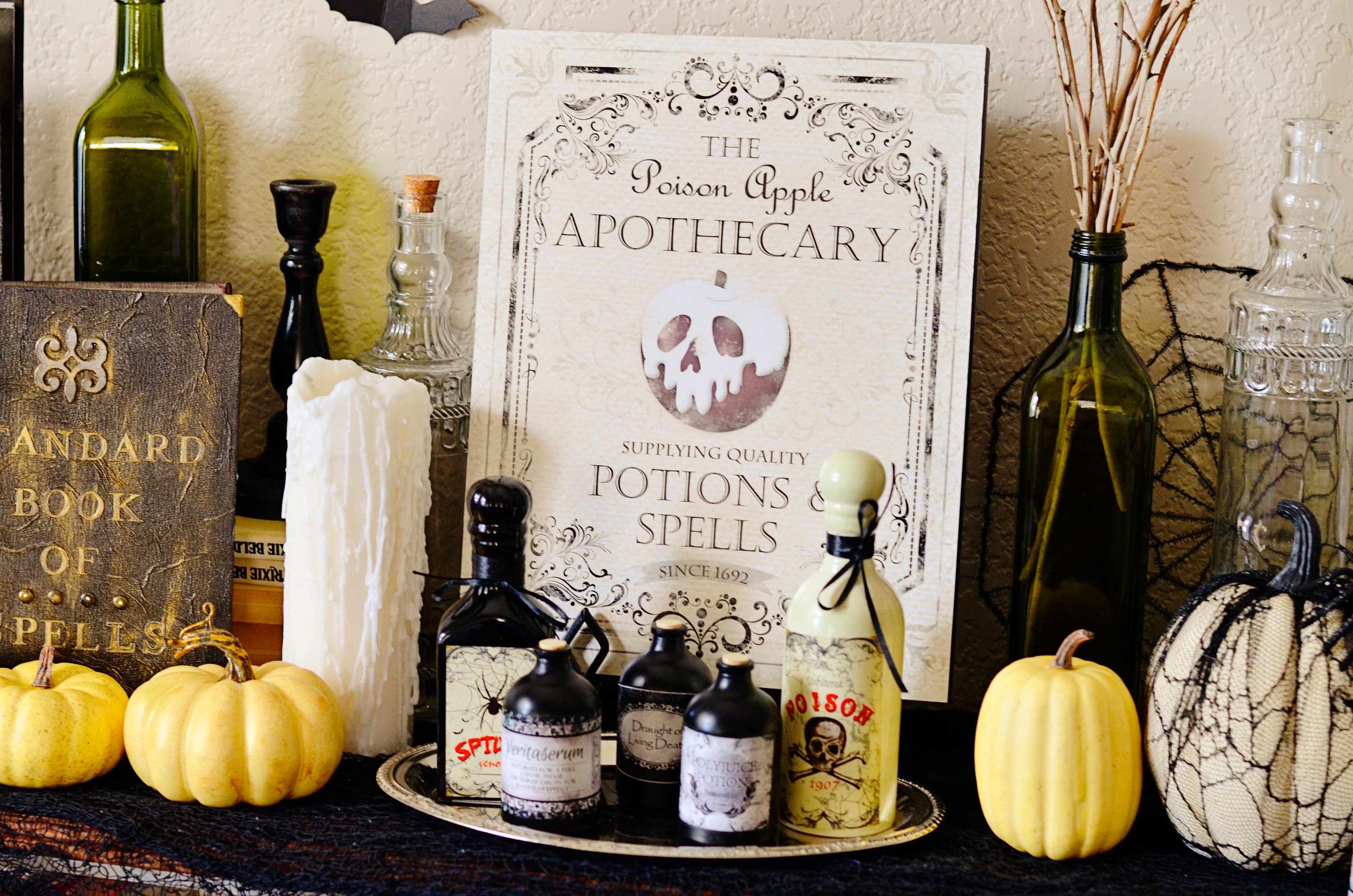 Poison Apple Apothecary Halloween Print – Vintage Potions & Spells - Etsy