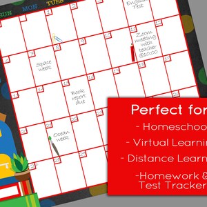 Student Calendar - Homeschool Classroom Center - Online School Planner ...