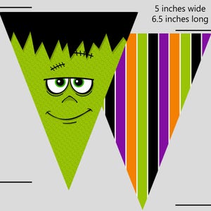 Monster Pennant Banner - Halloween Banner - Halloween Bunting ...