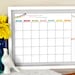 Calendar Printable Menu Planner Printable Monthly Calendar - Etsy