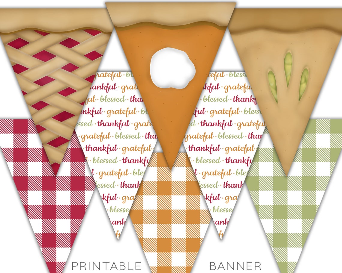 Pie Pennant Banner Pie Party Decorations Thanksgiving - Etsy