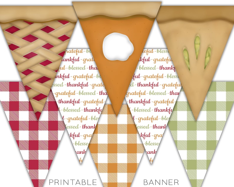 Pie Pennant Banner Pie Party Decorations Thanksgiving - Etsy