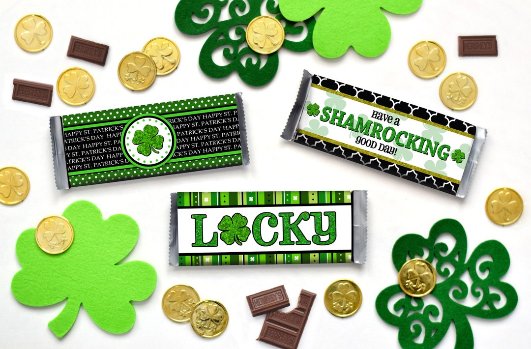 St. Patricks Day Candy Bar Wrappers - St. Patricks Day Party Favor - St ...