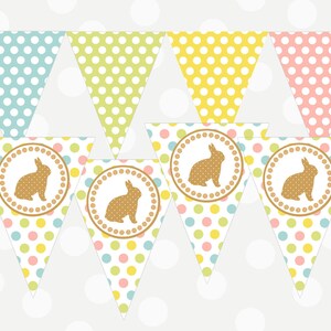 Easter Garland - Bunny Bunting - Easter Pennant Banner - Easter Bunting ...