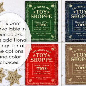North Pole Toy Shop Printable - Christmas Sign Printable - Vintage ...