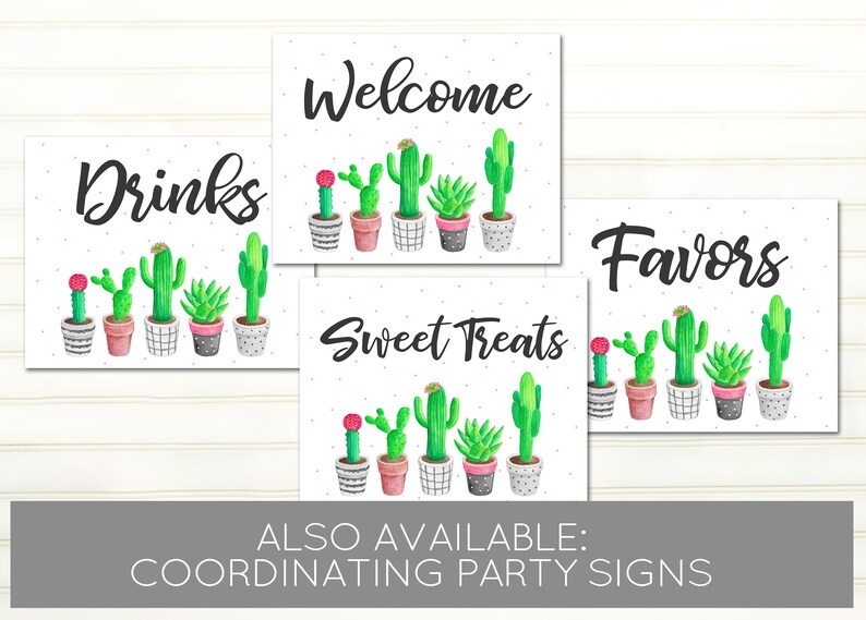 Printable Cactus Banner Cactus Garland Cactus Pennant - Etsy