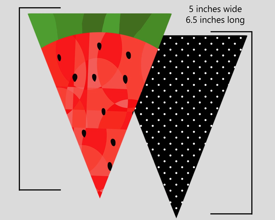 Watermelon Banner - Watermelon Pennant - Watermelon Party - Summer ...