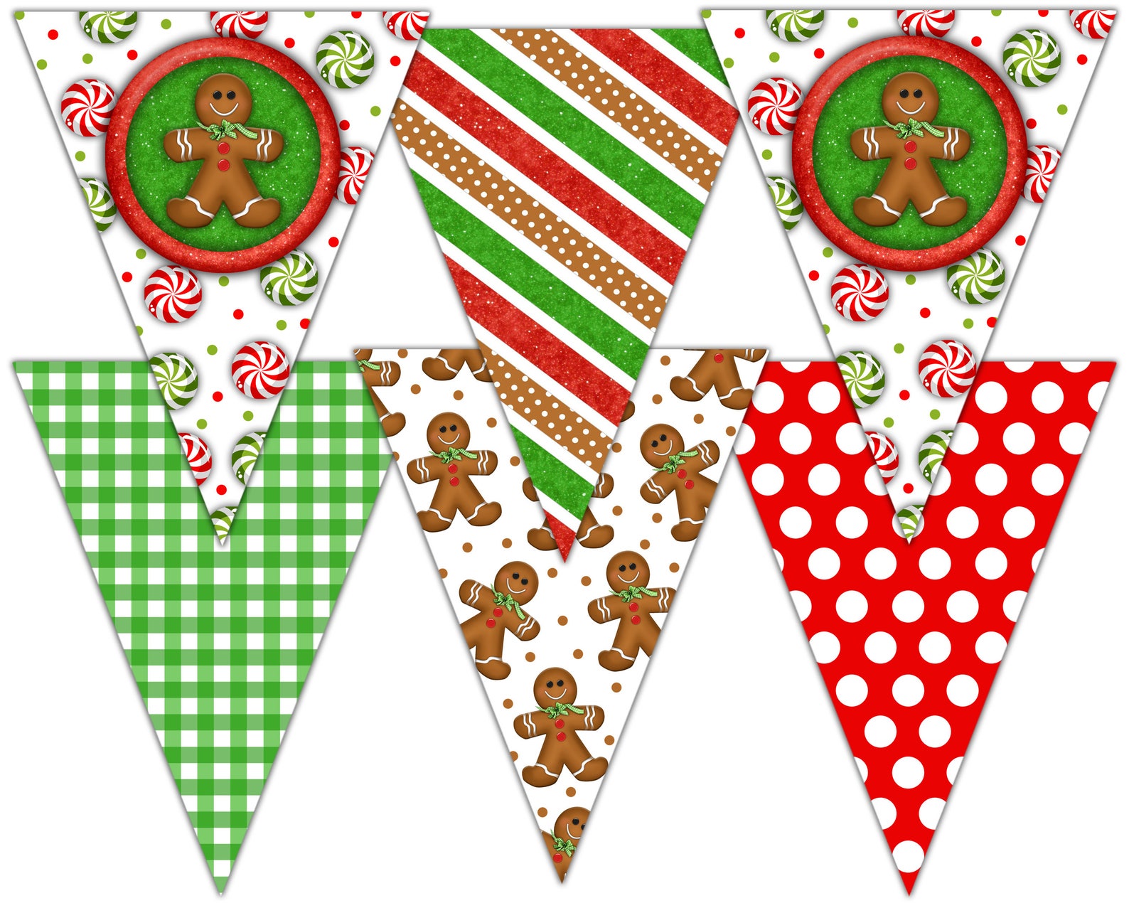 Gingerbread Banner Christmas Banner Christmas Garland - Etsy