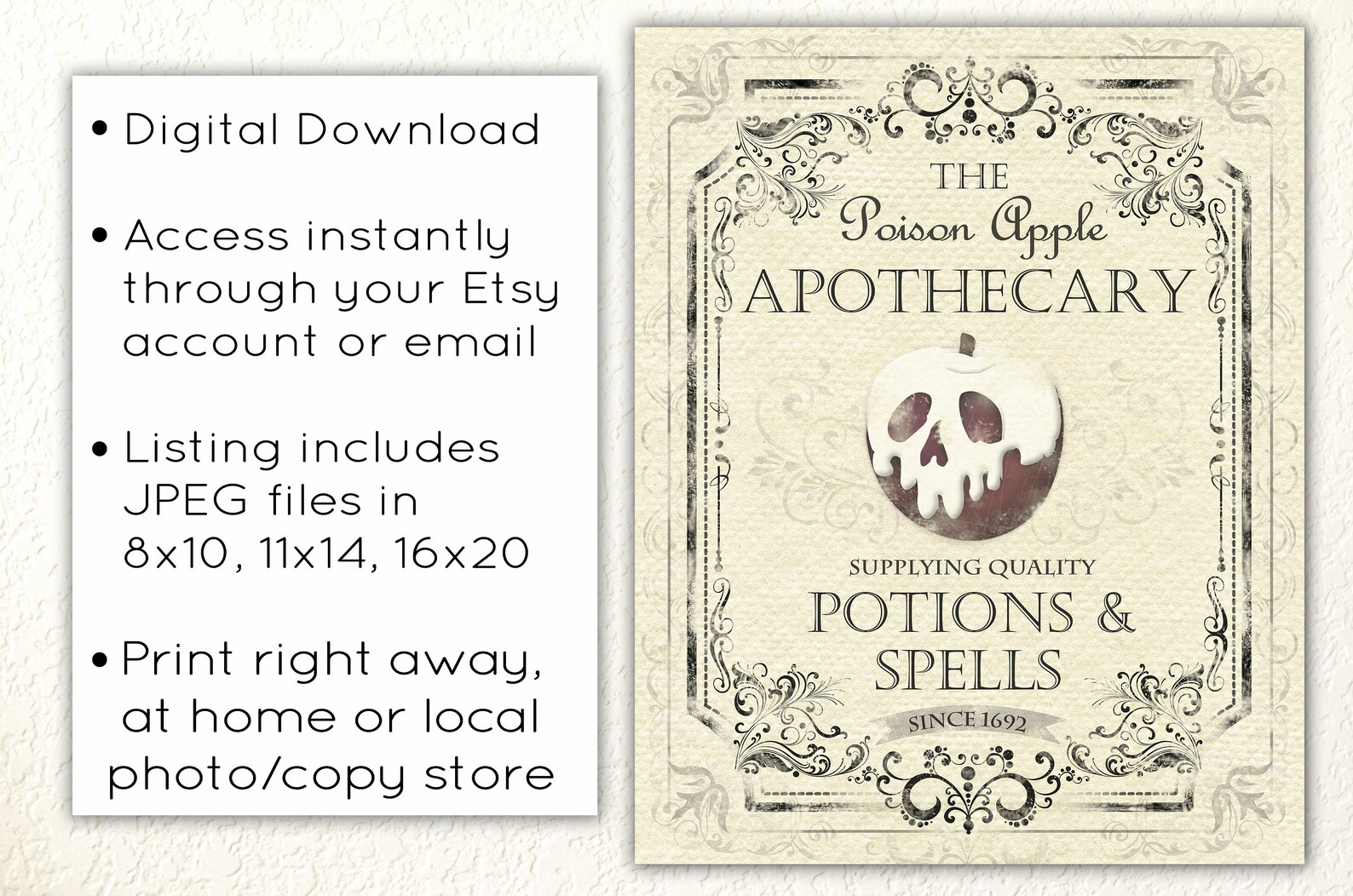 Halloween Printable - Apothecary Decoration - Vintage Rustic Halloween ...