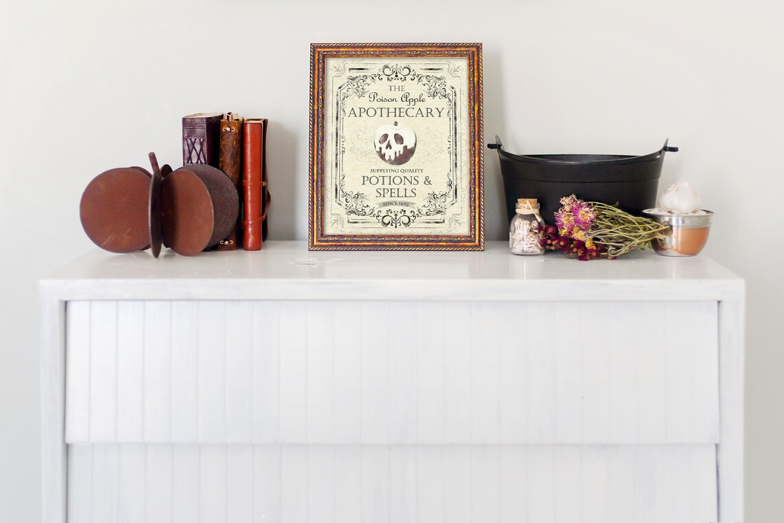 Apothecary Sign Halloween Print Halloween Decor Potions | Etsy