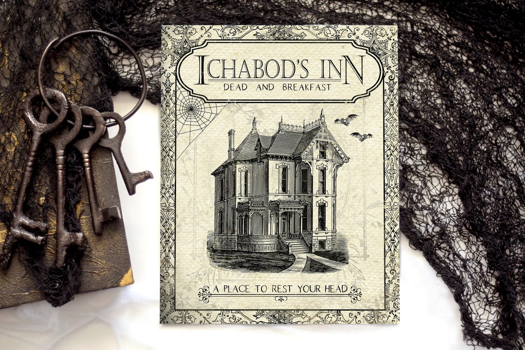 Halloween Bed and Breakfast - Haunted Inn Sign - Halloween Decorations ...