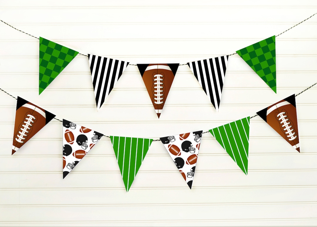 Football Pennant Banner - Football Party Decorations - Football Team ...