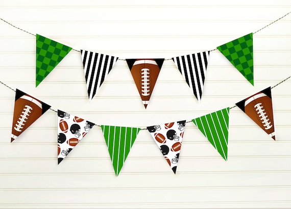Football Pennant Banner Football Party Decorations | Etsy